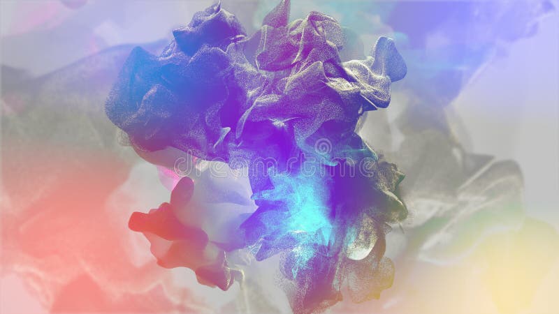 Beautiful Particles on Colored Background, 3d Illustration Stock ...