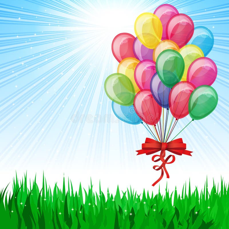 Beautiful Party Balloons stock vector. Illustration of colourful - 15453459