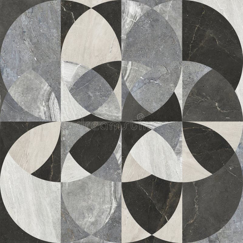 Beautiful Patchwork Pattern. Mixed of White, Grey and Dark Grey Marbles ...