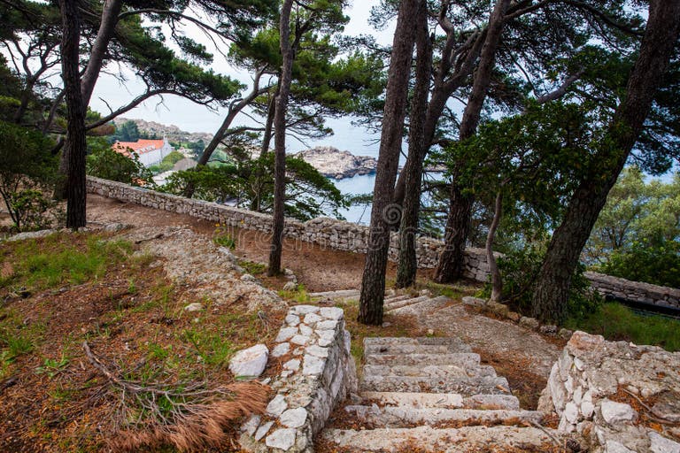Beautiful Paths of the Gradac Park in Dubrovnik Stock Image - Image of ...