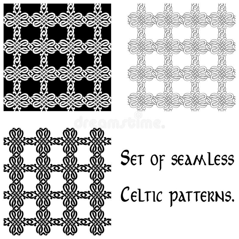 Beautiful Celtic Font with Patterns Stock Vector - Illustration of ...