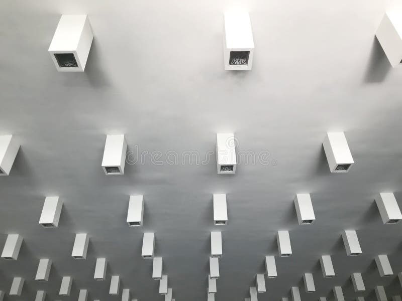 Pattern of cube at Ceiling stock image. Image of landscape - 190590087
