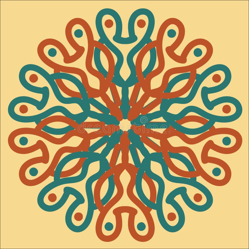 Beautiful Pattern in the Form of Rounded Lines Stock Vector ...