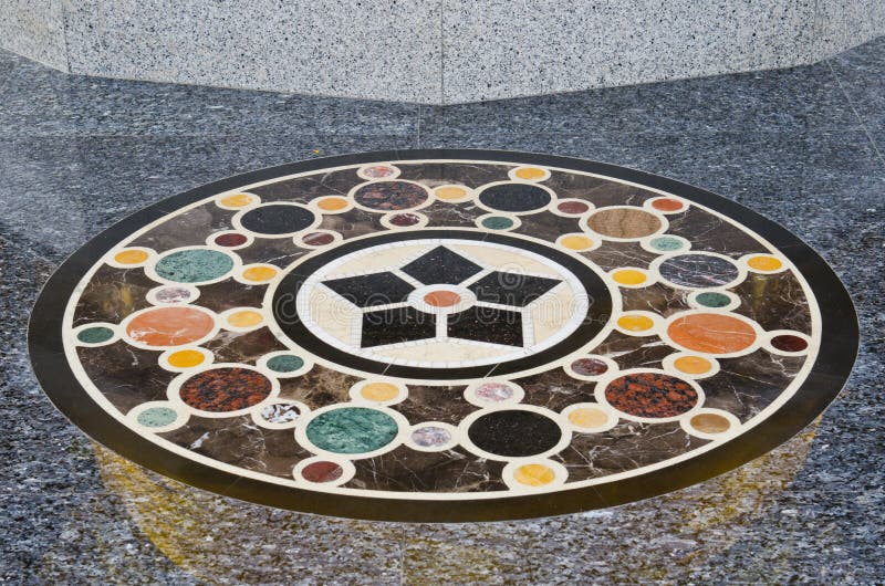 Beautiful Pattern on Granite Floor Stock Image - Image of black ...