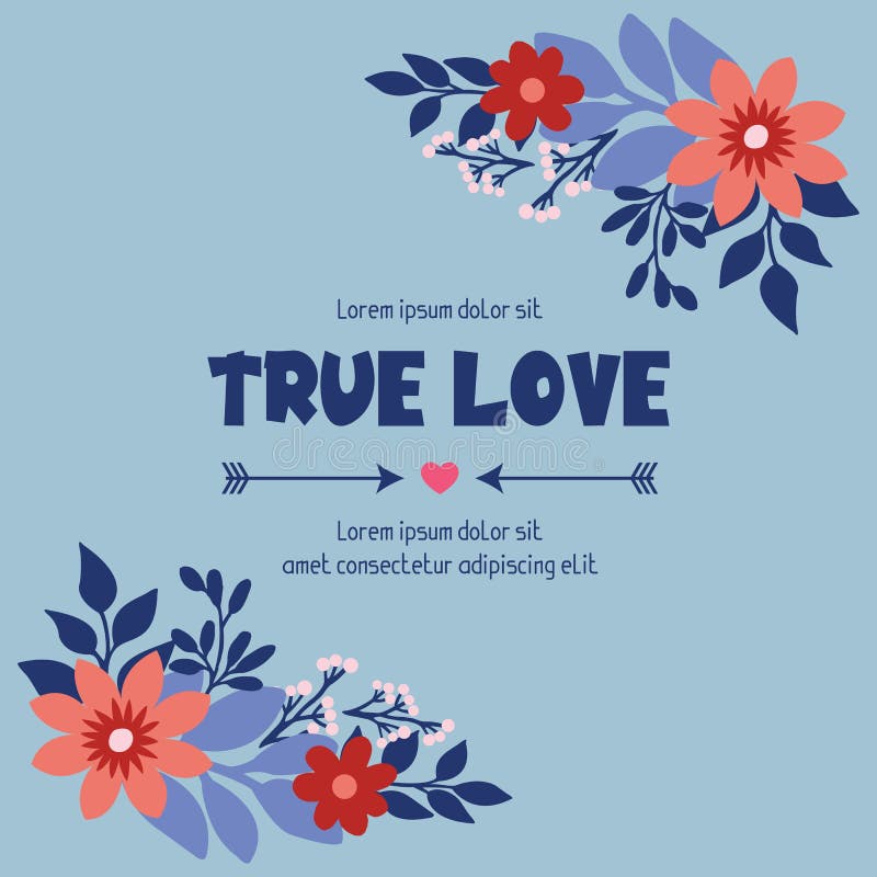 Beautiful Pattern of Leaf and Rose Flower Frame, for True Love ...