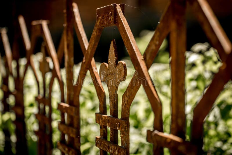 Beautiful Pattern of Old Metal Fence Stock Image - Image of beautiful ...