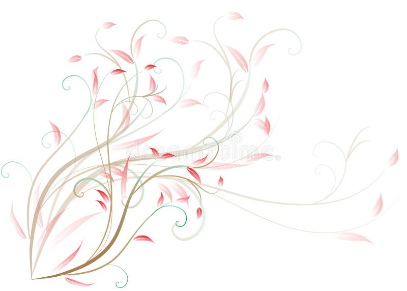 Beautiful Pattern Of Scrolls And Leaves Stock Vector - Illustration of ...