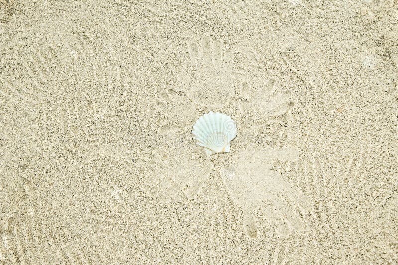 Beautiful Pattern on the Sea Sand on Nature Background Stock Photo ...