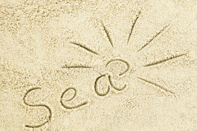 Beautiful Pattern on the Sea Sand on Nature Background Stock Image ...