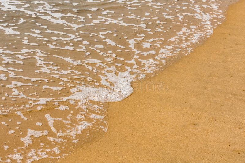 A Beautiful Pattern of Sea Water with Foam Created after Collide Sea ...