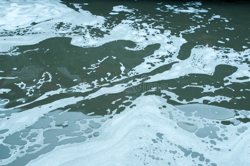 Beautiful Pattern of Water Foam Stock Image - Image of dark, green ...