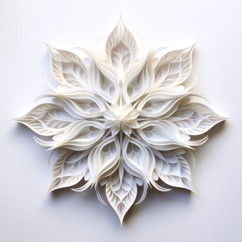 Beautiful Patterned Volumetric Paper Snowflake. Stock Illustration ...