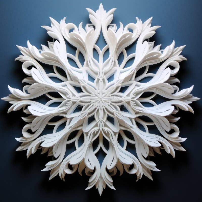Beautiful Patterned Volumetric Paper Snowflake. Stock Illustration ...