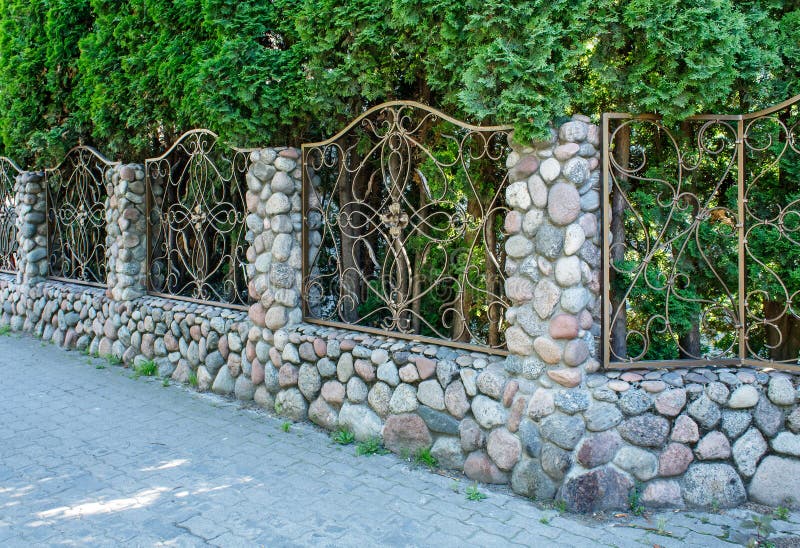 Beautiful Patterned Wrought Iron Fence Stock Image - Image of ironwork ...