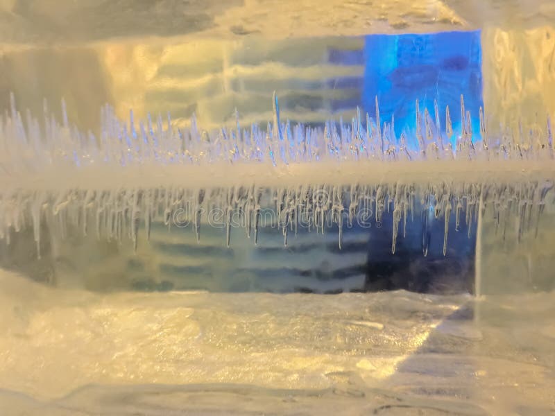 Beautiful patterns in ice. stock photo. Image of light - 126603228