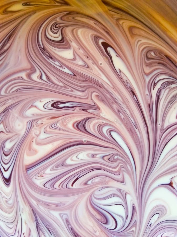 Beautiful Patterns when Mixing Paints of Different Colors Stock ...