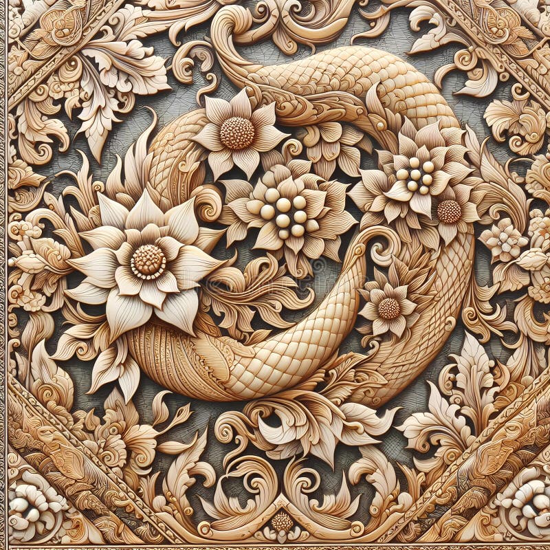 The Beautiful Patterns on the Tiles Include Floral Designs, Phaya Na ...