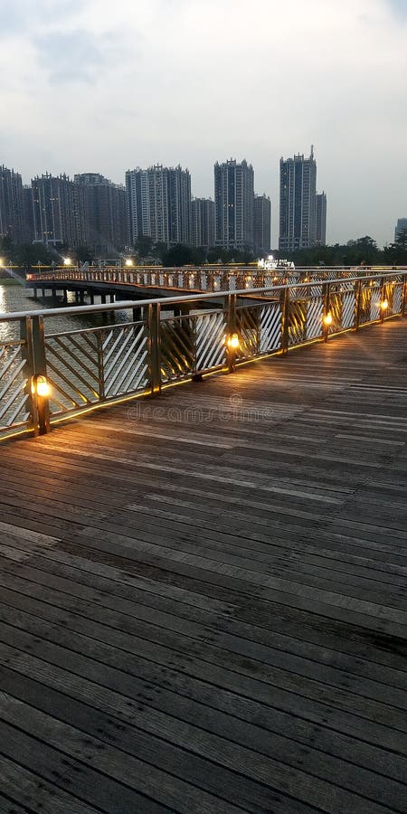 A Beautiful Peacefully Bridge at Meikarta Indoneisa Stock Photo - Image ...