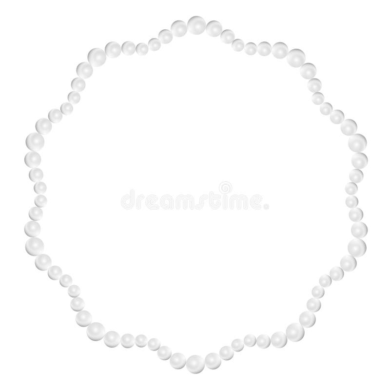 Beautiful Pearl Gem Round Frame Border Stock Vector - Illustration of ...