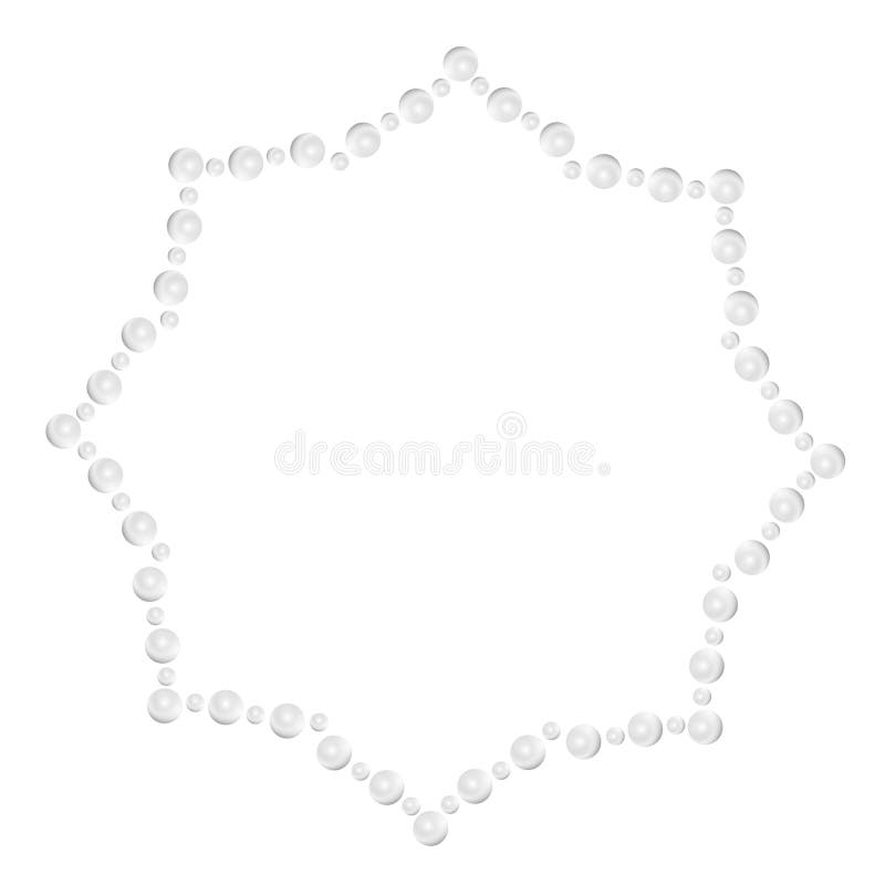 Beautiful Pearl Gem Round Frame Border Stock Vector - Illustration of ...
