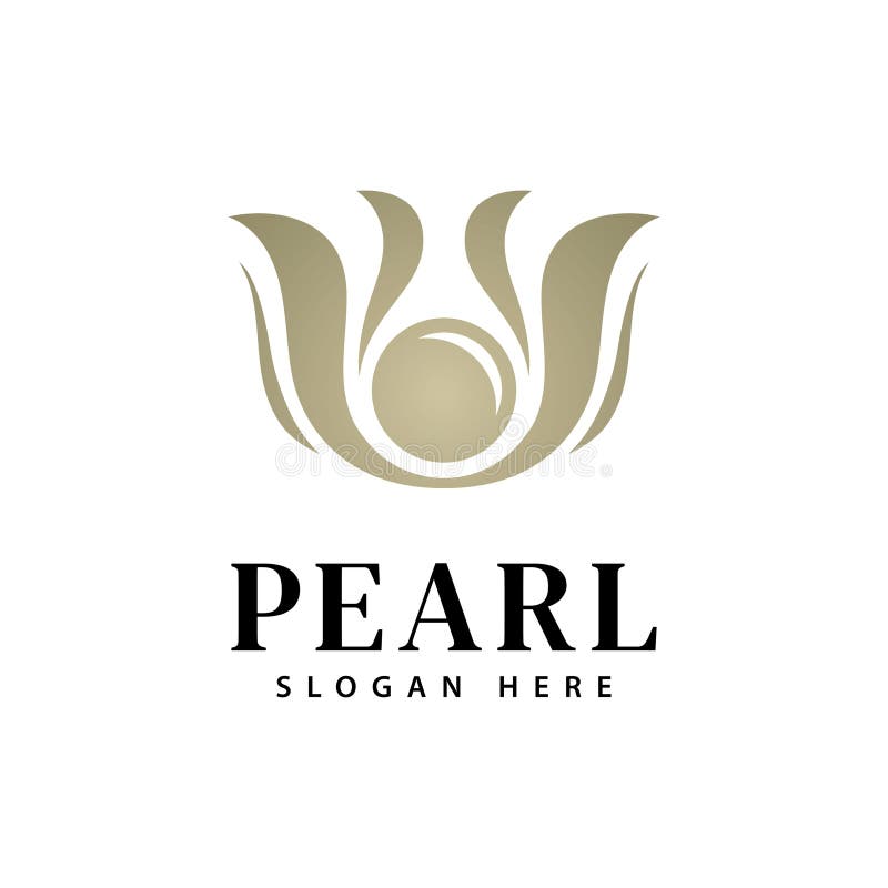 Beautiful Pearl Illustration Vector Logo Template Stock Vector ...