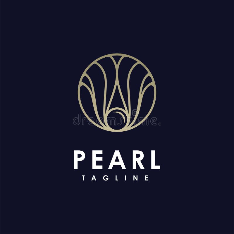 Beautiful Pearl Illustration Vector Logo Template Stock Vector ...