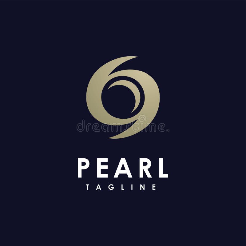 Beautiful Pearl Illustration Vector Logo Template Stock Vector ...