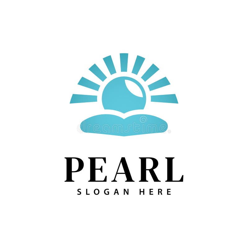 Beautiful Pearl Illustration Vector Logo Template Stock Vector ...