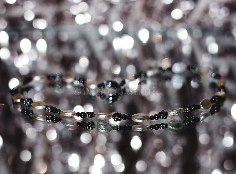 Beautiful pearls necklace stock photo. Image of banner - 93502628