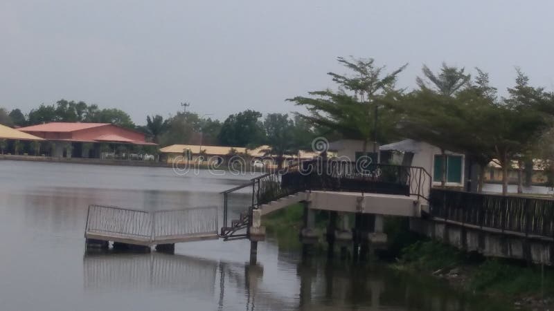 The Beautiful of Pendang Lake Resorts Scenery Stock Photo - Image of ...