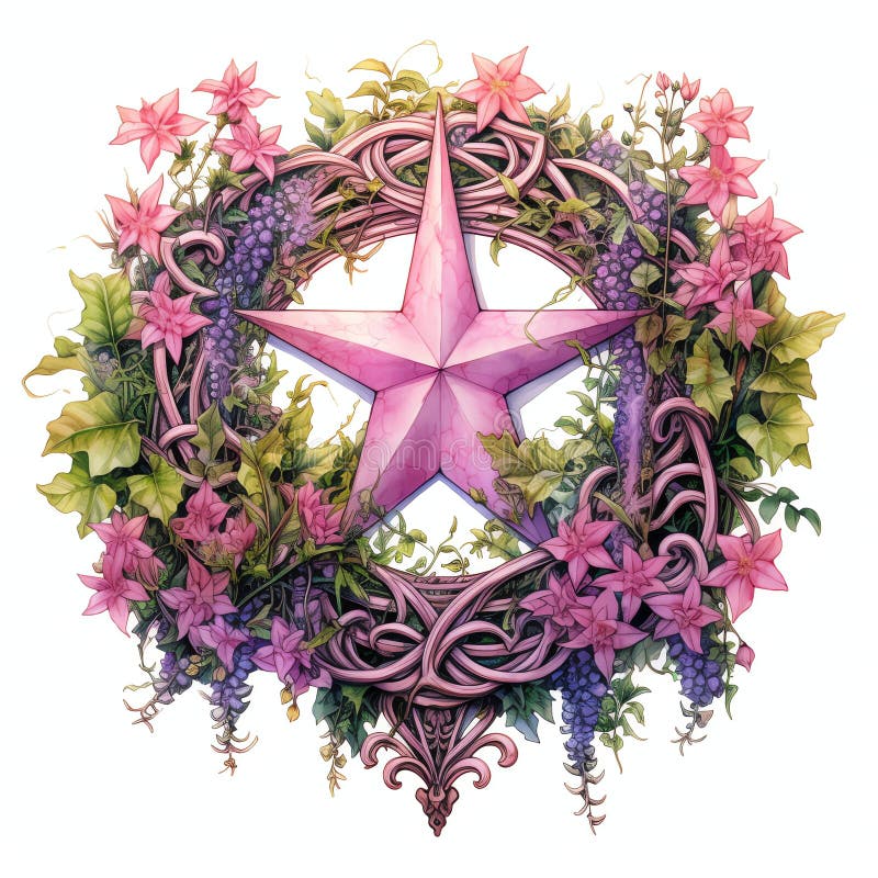 Beautiful Pentagram Clipart Illustration Stock Illustration ...
