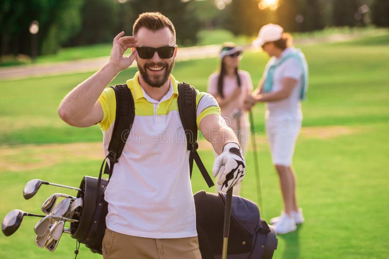 People playing golf stock image. Image of green, nature - 100038753