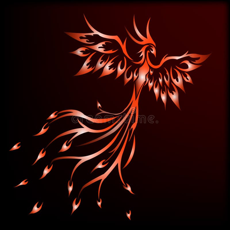 Beautiful Phoenix bird stock vector. Illustration of estate - 64077209