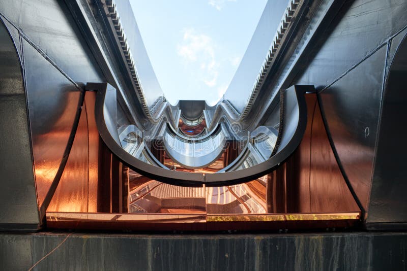 Holding Frame Of An Open Steel Lift Shaft Stock Image - Image of ...