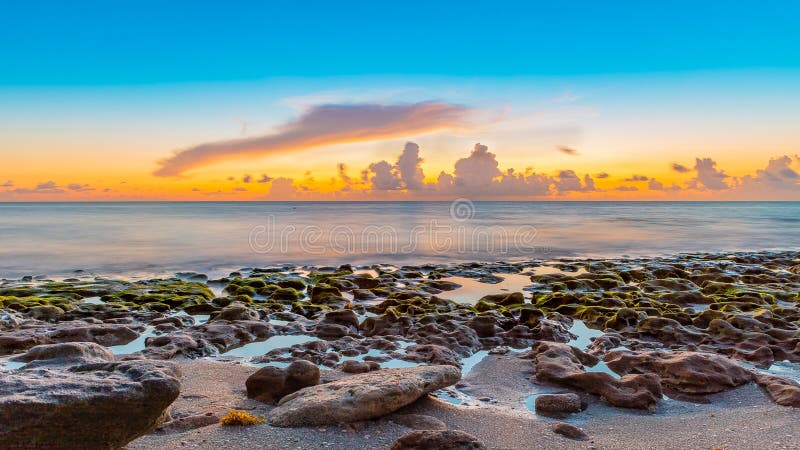 High Resolution Photo of a Sunset at the Beach Stock Image - Image of ...