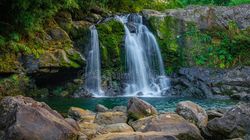 High Resolution Photo of a Waterfall Stock Image - Image of autumn ...