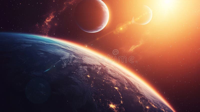 Beautiful Photos of Space with Planets of the Solar System Stock Photo ...