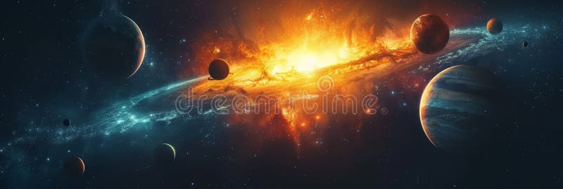 Beautiful Photos of Space with Planets of the Solar System Stock Photo ...