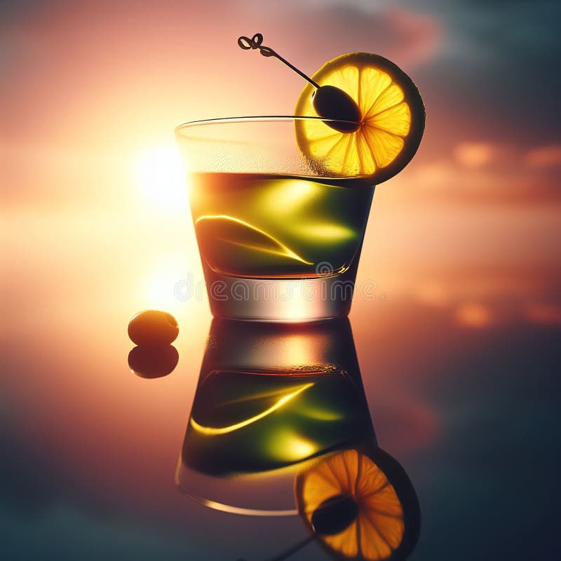 A Beautiful Picture of a Refreshing Cocktail. Generative AI Stock ...