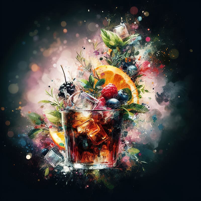A Beautiful Picture of a Refreshing Cocktail. Generative AI Stock Photo ...