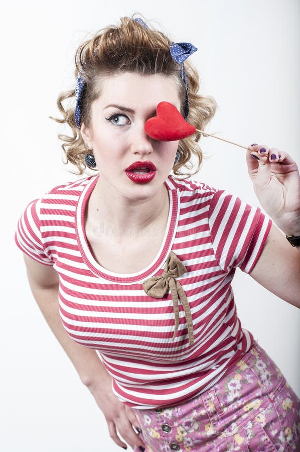 Beautiful pin-up girl stock image. Image of facial, hair - 29037341