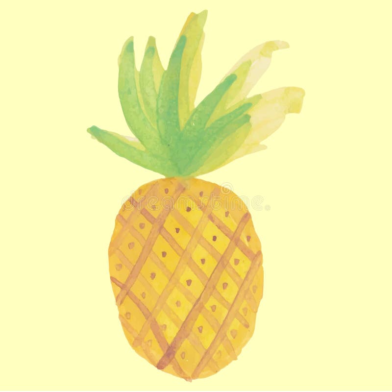 Beautiful, Pineapple Illustration Stock Vector - Illustration of leaf ...