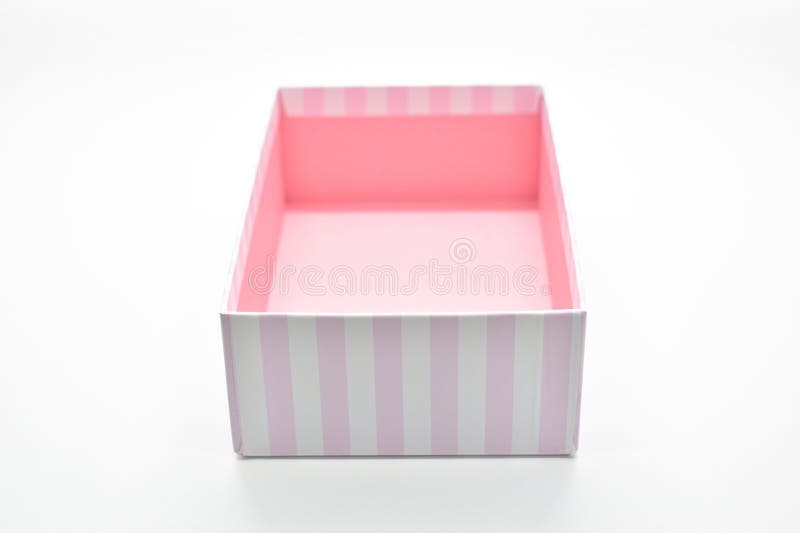 Beautiful Pink Box on White Background, Package for Design Stock Image ...