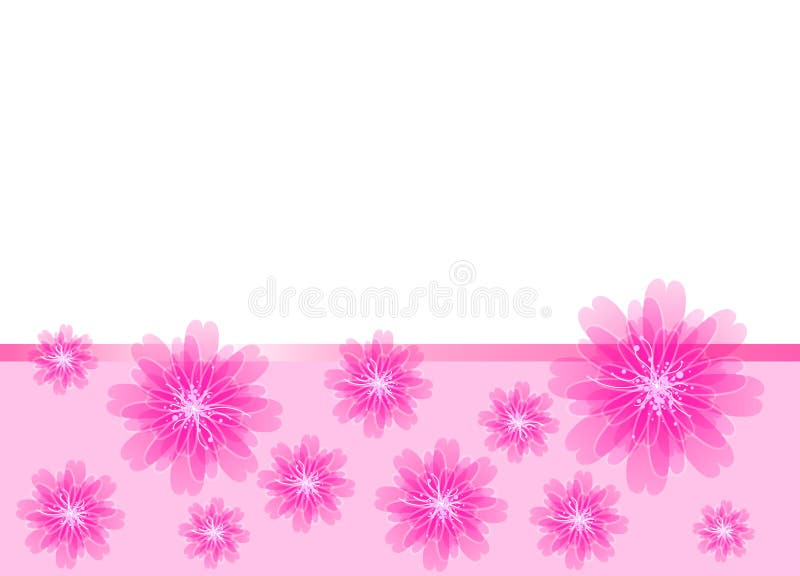 Beautiful Pink Card with Flowers Stock Vector - Illustration of ...