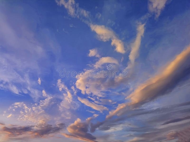 Beautiful Pink Clouds at Sunset Stock Image - Image of beautiful ...