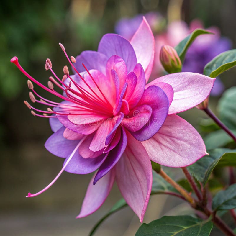 A Beautiful Pink Color Flower Stock Illustration - Illustration of lily ...