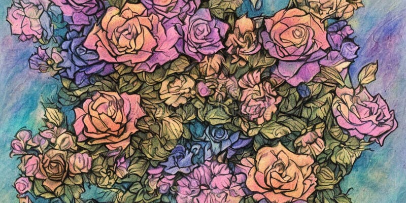 Beautiful Pink Colored Flowers, Ai Generated Art Stock Photo - Image of ...