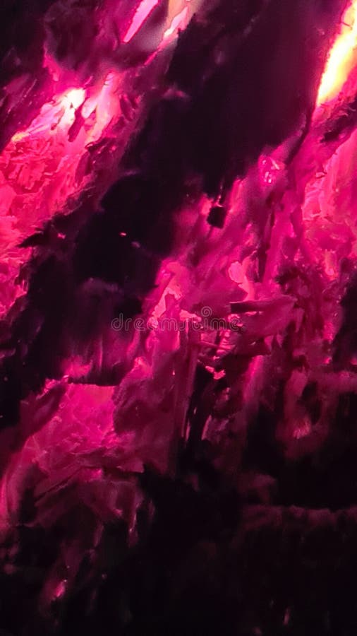 Beautiful Pink Fire at Night Stock Image - Image of yellow, beauty ...