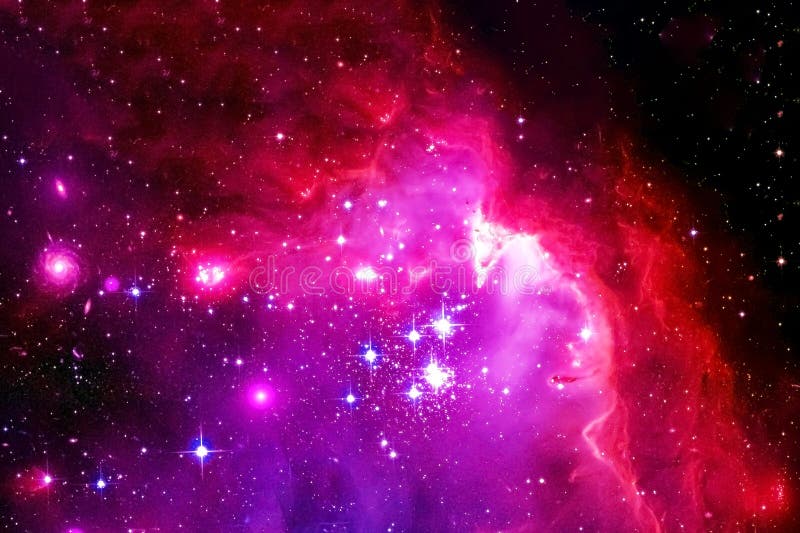 Beautiful Pink Cosmic Nebula in Deep Space. Elements of this Image Were ...
