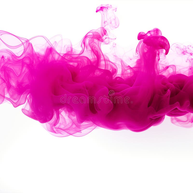 Beautiful Pink Ink in Water Creating Fluid Abstract Art with Dreamy ...